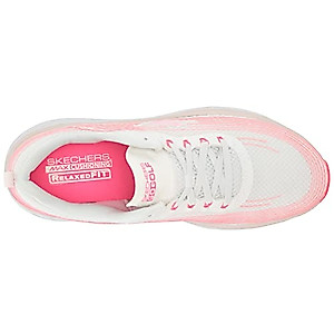 Skechers Women's Go Ultra Max Spikeless Golf Shoe Sneaker, WHT/PNK, 10