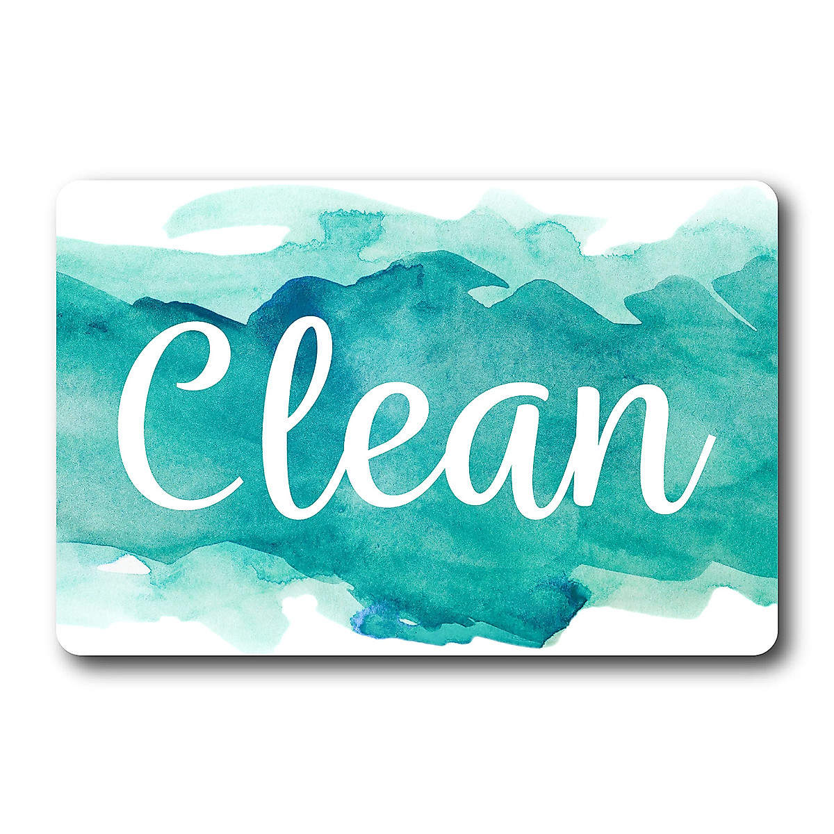 Brothers Bench Aqua & Gray Dirty Clean Dishwasher Magnet, Clean Dirty Magnet for Dishwasher, Universal Dishwasher Magnet Clean Dirty Sign for Kitchen Organization