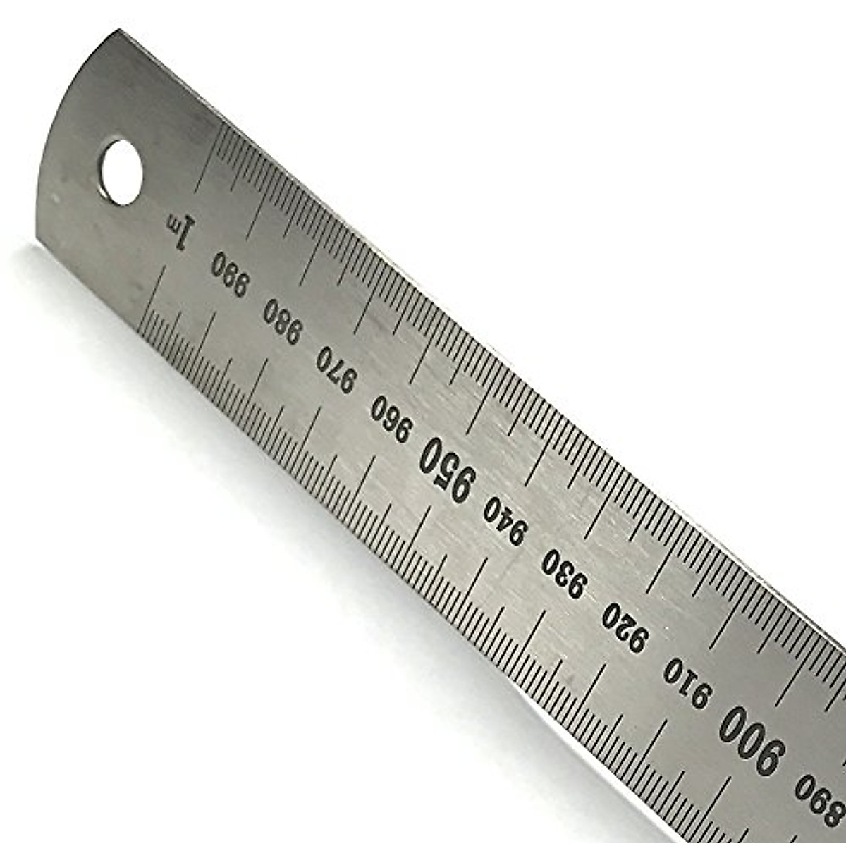 1 Meter Stainless Steel Ruler with Stamped Centimeter and Millimeter Graduations - Eisco Labs
