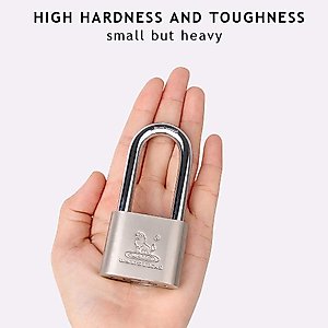 Locks with Keys 2 Pack, Katfort 1-9/16-inch(40mm) Padlock with 4 Keys, Long Shackle Padlock with Multiple Keys for Indoor Outdoor