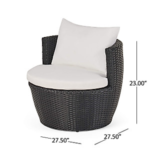 Christopher Knight Home Kono Chat Set, 3-Pcs Set, Black