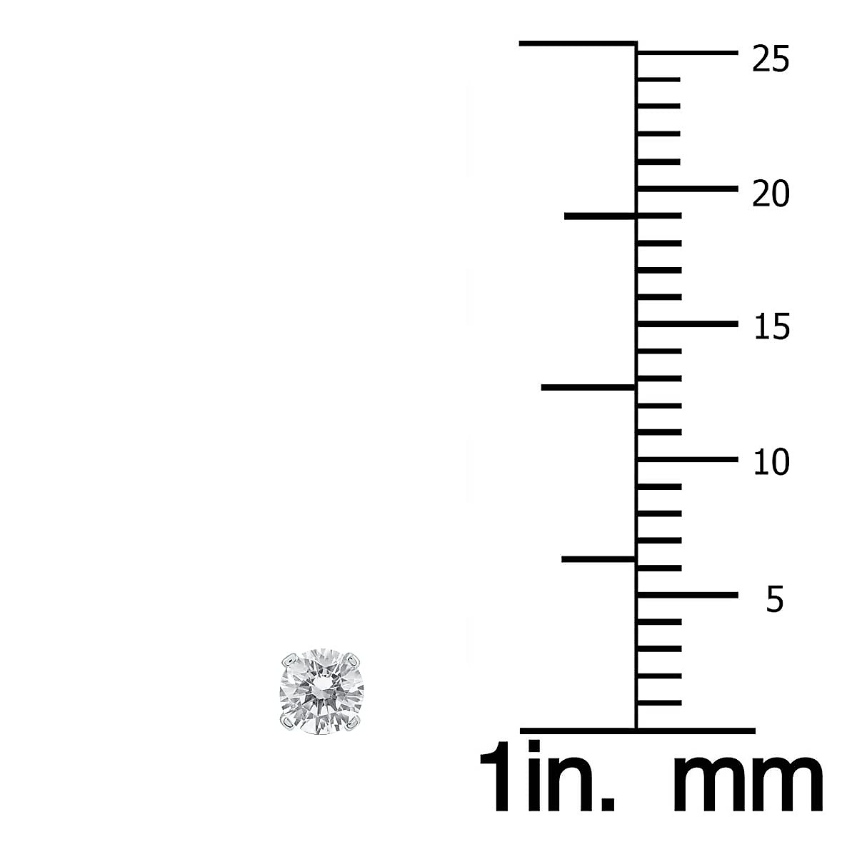 1/4 Carat TW Certified Round Diamond Solitaire Stud Earrings in 14K White Gold