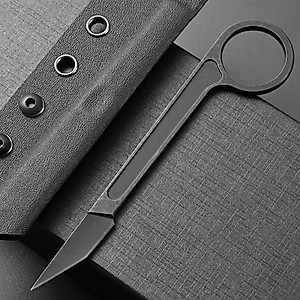 Ccanku C1104 Fixed Blade Knife D2 Blade+Stainless Steel Handle Fixed Blade Knife for Hunting, Survival, Camping Outdoor Utility Knife with K Sheath