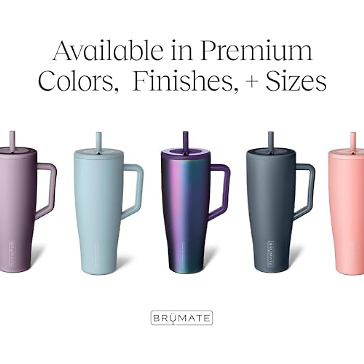 BrüMate Era 40 oz Tumbler with Handle and Straw | 100% Leakproof Insulated Tumbler with Lid and Straw | Made of Stainless Steel | Cup Holder Friendly Base | 40oz (Cherry Blossom)