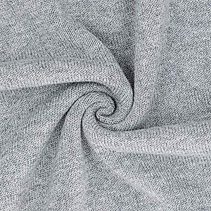 Kallspin Women's Cotton Pullover Sweater Relax Fit V Neck Long Sleeve Basic Fashion Knit Jumper (Large, Light Grey)