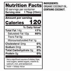 BetterBody Foods Organic, Naturally Refined Coconut Oil, 28 Fl Oz, All Purpose Oil for Cooking, Baking, Hair and Skin Care