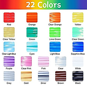 BBLIFE 1.75mm PLA 3D Pen/Printer Filament Refill, 22 Colors, Each Color 10ft, Total 220ft PLA Filament Sample Pack, Support with MYNT3D SCRIB3D 3D Printing Pen, Compatible with 3Doodler Pen