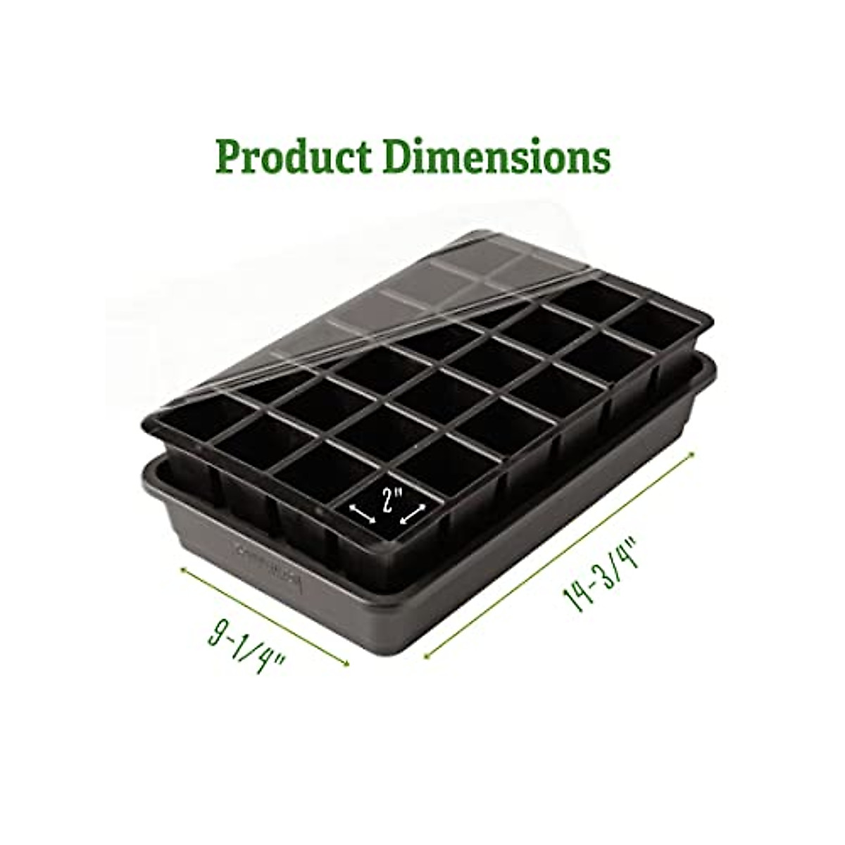 Gardeners Supply Company Seed Starter Kit Set | Organic Self Watering GrowEase Mini Greenhouse Gardening Kit with Seed Starting Mix, 24-Cell Seedling Trays, Wooden Markers and Water Reservoir
