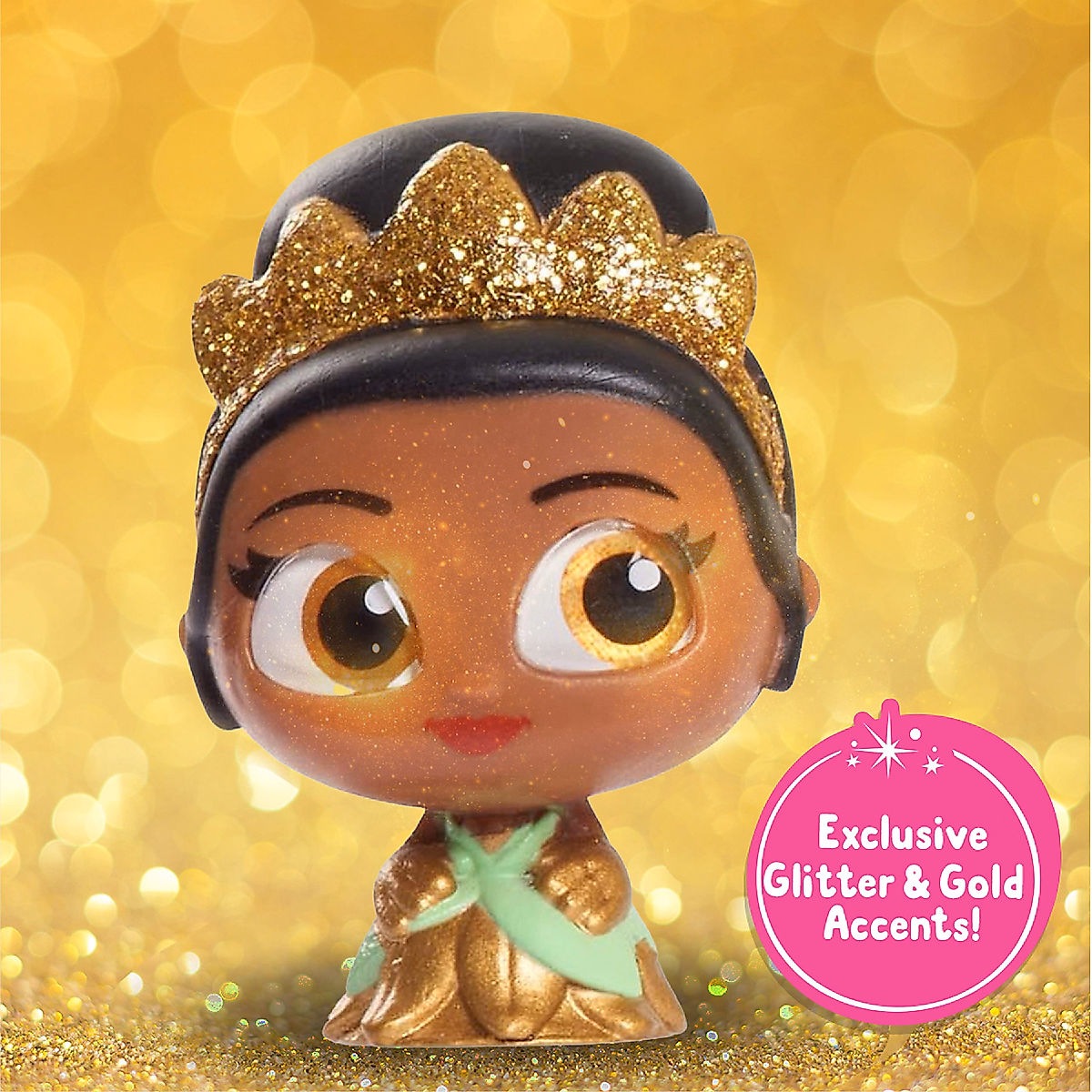 Disney Doorables Glitter and Gold Princess Collection Peek, 8 Blind Bag Inspired Figures, Officially Licensed Kids Toys for Ages 5 Up by Just Play