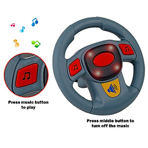 POCO DIVO Police Car 3-in-1 Baby Walker Toddler Ride On Buggy Pretend Play Toy Kids Gliding Scooter with Music & Light