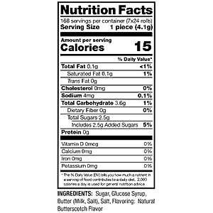 Reed’s Butterscotch Candy Rolls | Traditional Butterscotch Hard Candy | Creamy And Buttery Old-Fashioned Butterscotch Candy Brought To You By Iconic Candy | 24 Count