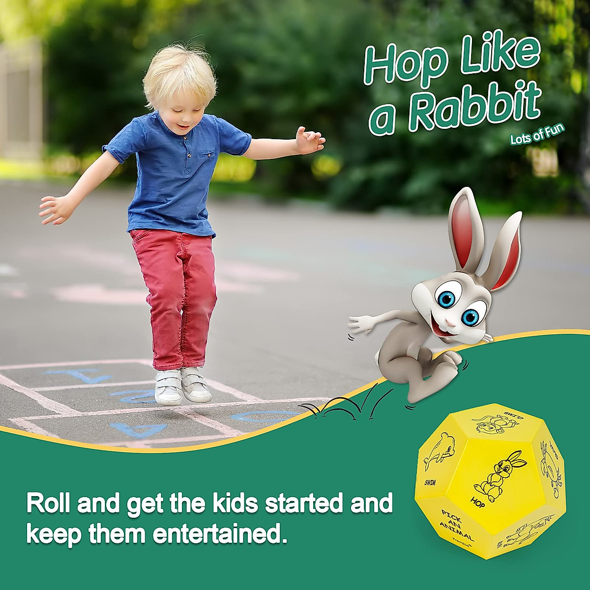 Premkid Exercise Dice for Kids,12-Sided Giant Foam Dice for Indoor and Outdoor Use, Kids Exercise Equipment for Classroom and Physical Education Learning, Dice Games, Yoga Dice for Preschool Games