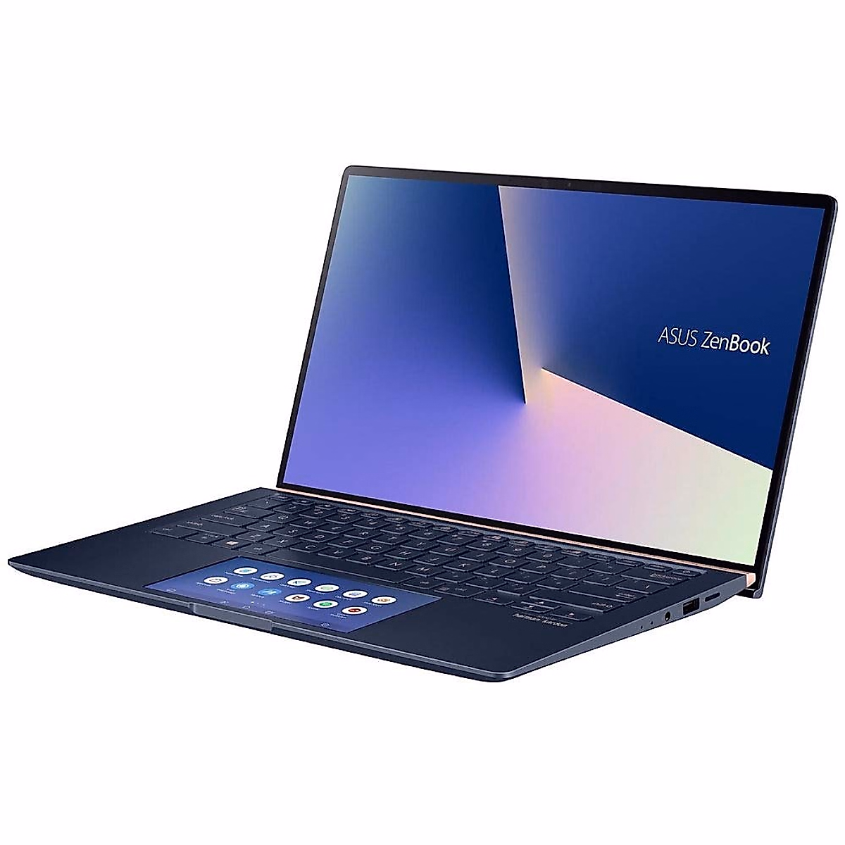 ASUS ZenBook 14 Ultra-Slim Laptop 14” Full HD NanoEdge Bezel, Intel Core i7-8565U, 16GB RAM, 512GB PCIe SSD, GeForce MX250, Innovative ScreenPad 2.0, Windows 10 Pro, UX434FL-DB77, Royal Blue