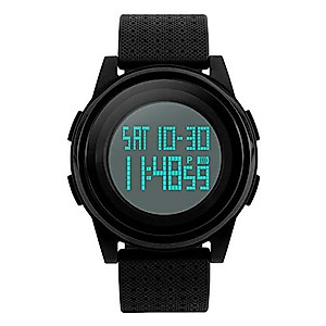 MJSCPHBJK Men's Digital Sports Watch Electronic Military Waterproof Watches for Men Outdoor Running with LED Back Light Alarm Stopwatch Army Watch