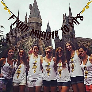 From Muggle to Mrs Banner, Bachelorette Banner, Hen Party Decorations, Bridal Shower Engagement Bachelorette Wedding Party Supplies Decorations Photo Booth Props