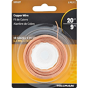 The Hillman Group 123127 16 Gauge Copper Wire, 25-Feet, 1-Pack