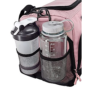 Ultimate Gym Bag 2.0: The Durable Crowdsource Designed Duffel Bag with 10 Optimal Compartments Including Water Resistant Pouch (Pink, Medium (20"))
