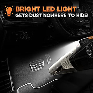 HOTOR Car Vacuum Cleaner with High Power, Portable & Handheld Vacuum Cleaner Corded with Mutiple Accessories for All-Round Cleaning
