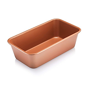 Gotham Steel Bakeware Loaf Pan – Nonstick Loaf Pan, XL 9.7” x 5.75” x 2.8” Full Size Loaf Pan Even Heat g, Metal U& Non-Warp Technology with Ultra Nonstick Ceramic Coatintensil & Dishwasher Safe