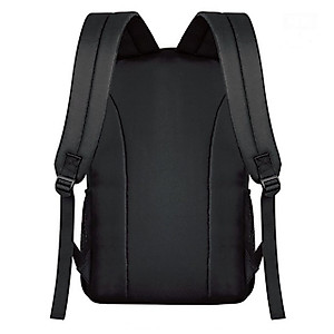 Kriture School Backpack, Unisex Lightweight Water-resistant Daypack Schoolbag Bookbag for Boys Girls Teens, Black