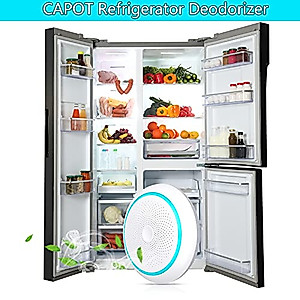 CAPOT Refrigerator Deodorizer, Portable Mini Rechargeable Odor Eliminator for Fridge, Closet, Wardrobe, Shoes Cabinet and Pet Nest. Remove Odors more Effectively than Baking Soda and Activated Carbon