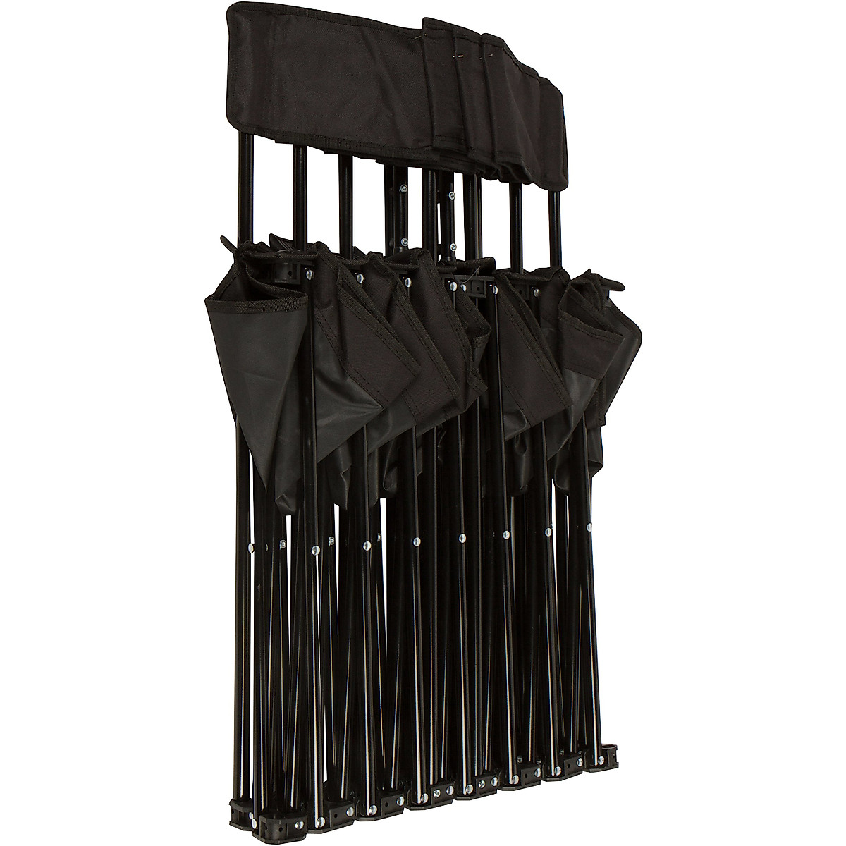 Trademark Innovations Sideline Bench, 6 Seater, Black