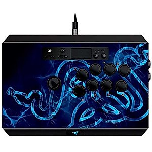 RAZER PANTHERA: Fully Mod-Capable - Sanwa Joystick and Buttons - Internal Storage Compartment - Tournament Arcade Stick for PS4 and PC