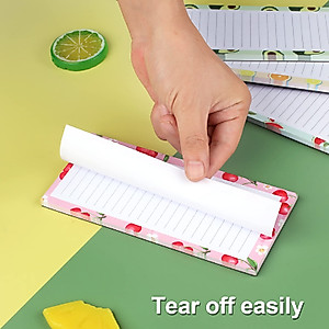 Joyberg 4 Pack Magnetic Notepads for Refrigerator, Grocery List Magnet Pad for Fridge, Fruit Design Magnetic Grocery List Pad for Fridge, Full Magnet Back Shopping Lists, 50 Sheets Per Note Pads