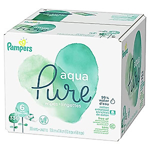 Pampers Aqua Pure Sensitive Baby Wipes 6X Pop-Top 336 Count
