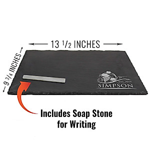 Engraved Slate Cheese Board Tray - Personalized and Custom Monogrammed