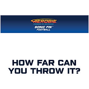 Aerobie Sonic Fin Football, Aerodynamic Russel Wilson Toy, Now with Softer Foam & Fins, Outdoor Games for Kids and Adults Aged 8 and Up, Orange