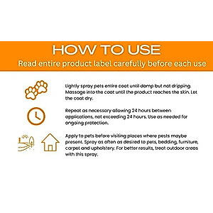 Flea and Tick Spray for Fleas, Ticks and Mosquitoes - Application for Dogs, Cats and Home (100 ml)