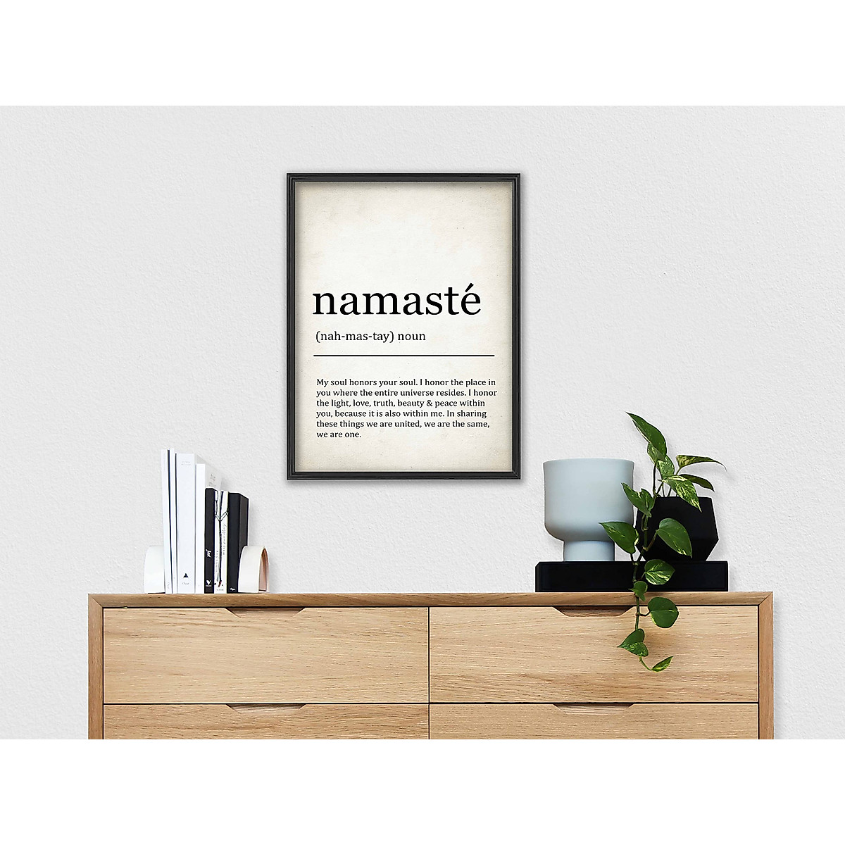 Namaste Definition Poster Yoga Zen Unframed 8x10 inc. Print Meditation Wall Art Gift for Yogi Yoga Studio Living Room Bedroom Decor Picture Wall Hanging Painting