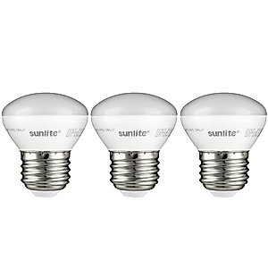 Sunlite LED R14 Mini Flood Light Bulbs, 4 Watts (25W Equivalent), 250 Lumens, Medium (E26) Base, Dimmable, ETL Listed, 2700K Soft White, for China and Curio Cabinet Light, 3 Count
