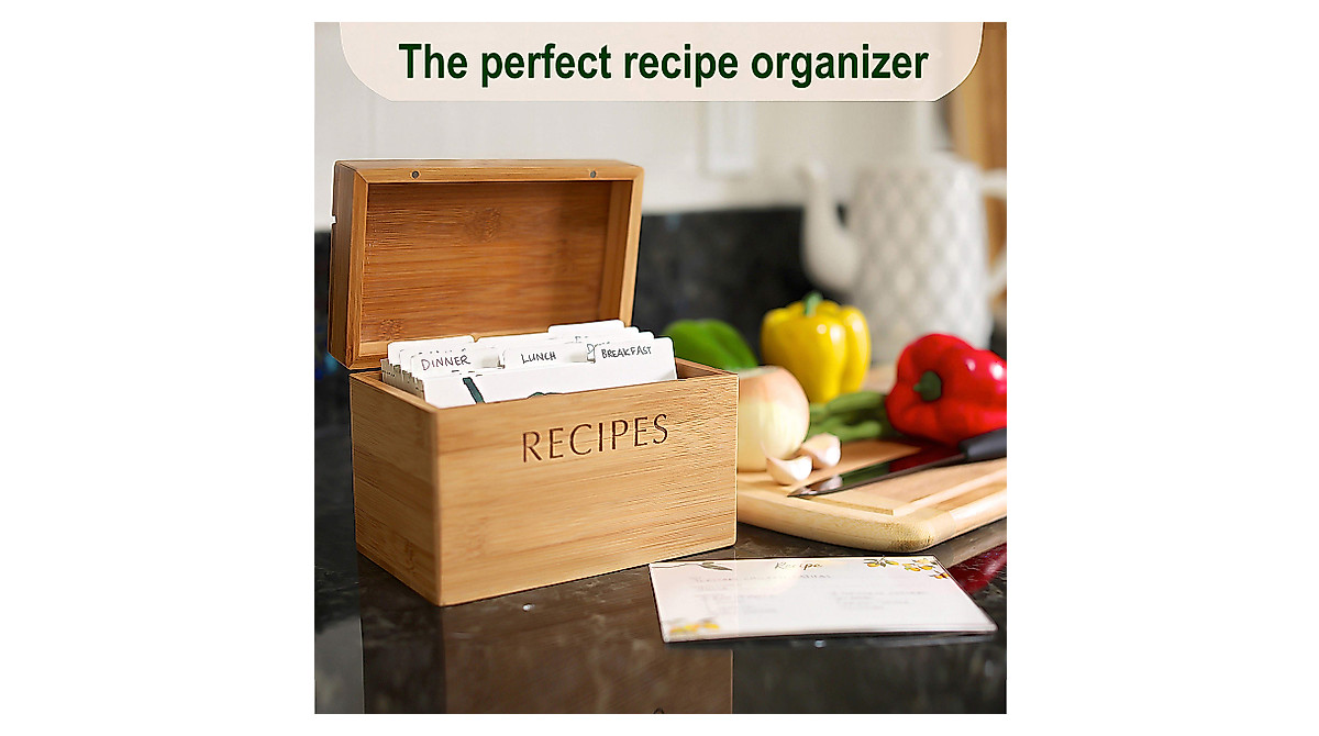 Eco-Friendly Mint & Elm Recipe Box - Organize Your Cooking