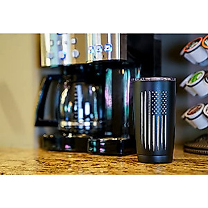 American Flag 20 oz Insulated Travel Mug | Stainless Steel USA Travel Coffee Mug | Tumbler for Hot & Cold Beverages | Gifts for Women & Men