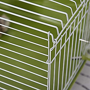 PawHut 47" Small Animal Cage Chinchilla Guinea Pig Hutch Ferret Pet House with Platform Ramp, Food Dish, Wheels, & Water Bottle