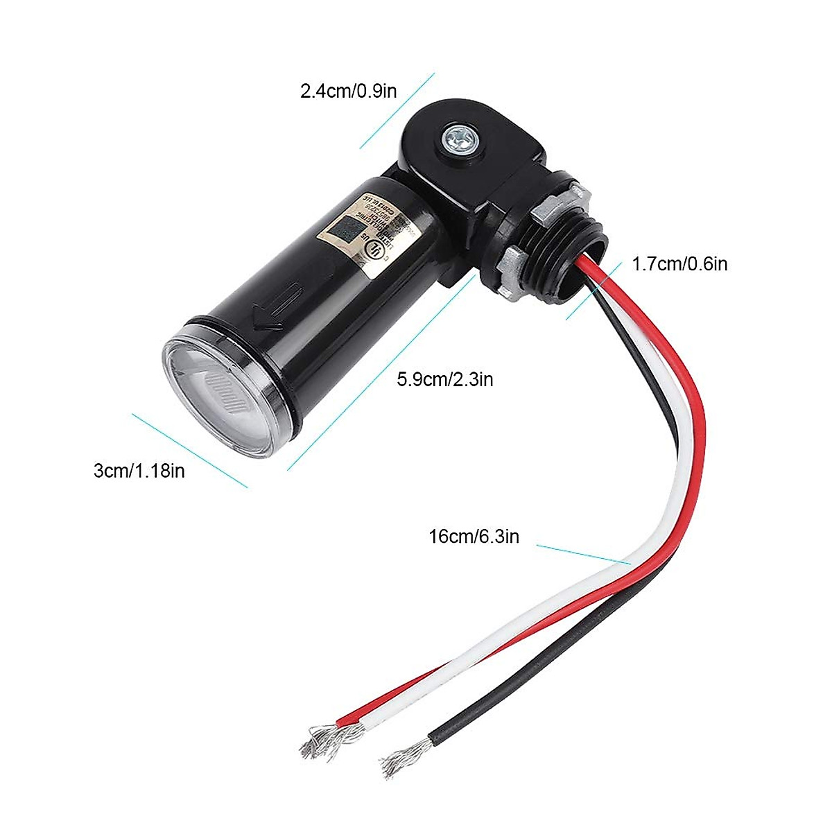Sonew Photoelectric Switch Sensor 120V Photocell Dusk to Dawn Button Photo Control Eye Switch Flush Mount