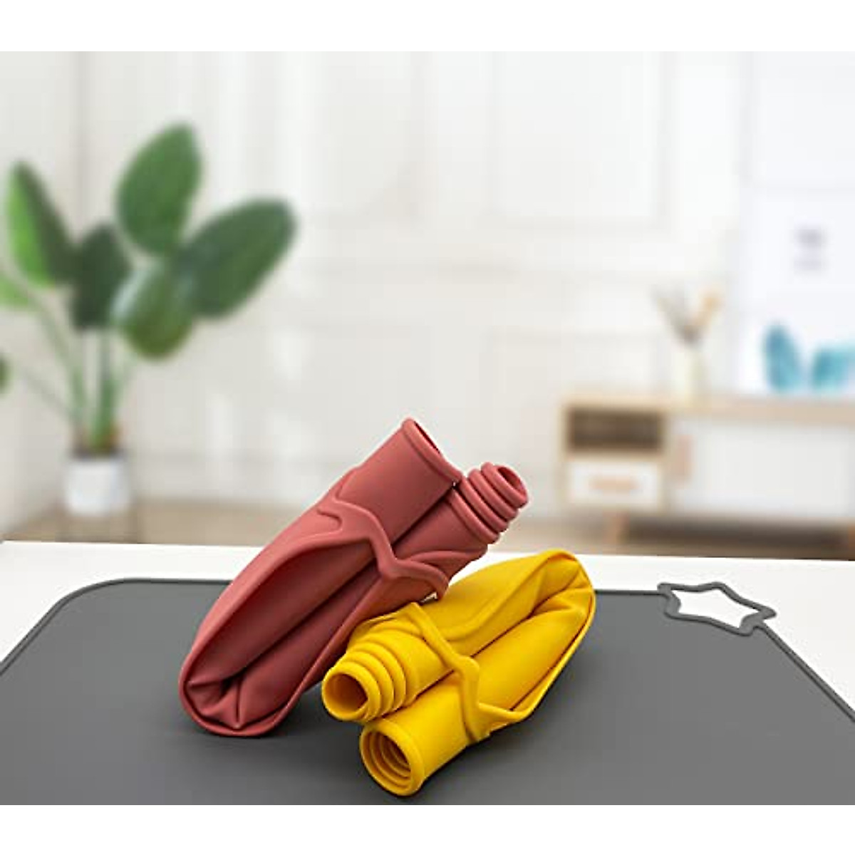 Moonkie Silicone Placemats for Baby & Kid, Stain Resistant Non-Slip Toddler Food Mats Eating Table Mat with 2 Packs(Ether/Sage