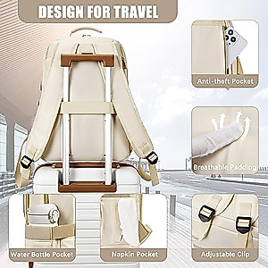 BOSTANTEN 15.6 Inch Laptop Backpack for Women- College Teacher Computer Bag Travel Backpack Purse with USB Charging Port