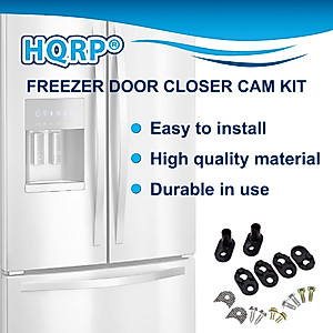 HQRP Door Closer Kit compatible with Whirlpool 4318165 WPW10329686 WP2182179 AP3103517 PS358690 2182178 Refrigerator Replacement