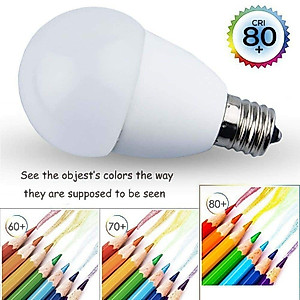 Lxcom Lighting E17 LED Bulb 6W Globe Light Bulbs E17 Intermediate Base 50W Incandescent Bulb Equivalent G14 LED Bulbs Warm White 3000K 600LM for Home Office Restaurant, 4 Pack