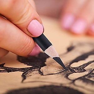 MARKART Professional Charcoal Pencils Drawing Set 10 Pieces Colour Charcoal Pencils for Drawing, Sketching, Shading, Blending, Sketch Highlight White Pencils for Beginners & Artists