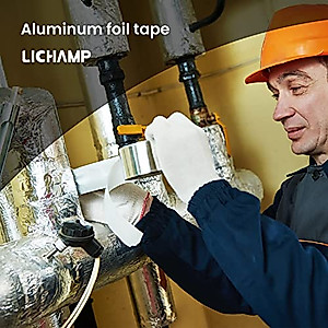 Lichamp HVAC Tape, Aluminum Foil Tape Metal Insulation Tape for Ductwork, AC Air Conditioner Sealing, 2 inch x 70 Yards (210 feet), A201SL