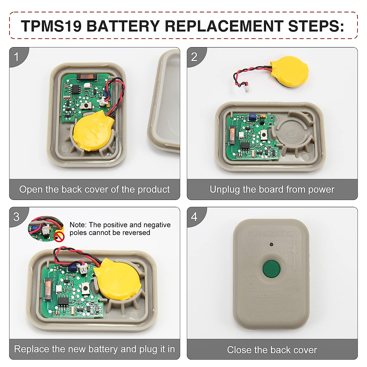 JDIAG TPMS Sensor Tool, TPMS Relearn Tool for F150 Auto TPMS Reset Sensor Programming Training Tools Tire Pressure Monitoring System (TPMS-19 / 8C2Z-1A203-A)