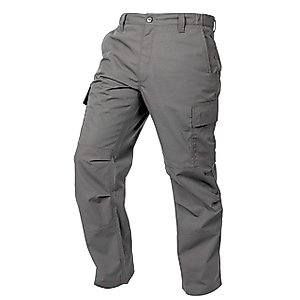 LA Police Gear Men's Core Cargo Lightweight Tactical Pants, Durable Ripstop Cargo Pants for Men, Stretch Waistband CCW Pants - Grey - 34 X 32