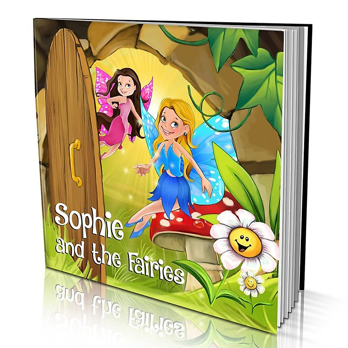 Personalized Story Book by Dinkleboo - The Fairies - for Girls Aged 0 to 8 Years Old - A Story of Your Daughter On Search for Fairies - Smooth Satin Paper - Soft Cover (8"x 8")