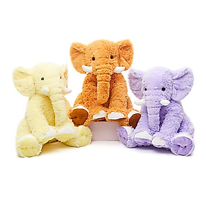 Toys Studio 19.6 Inch Stuffed Elephant Animal Soft Giant Elephant Plush Gift for Girls, Boys (Purple)…