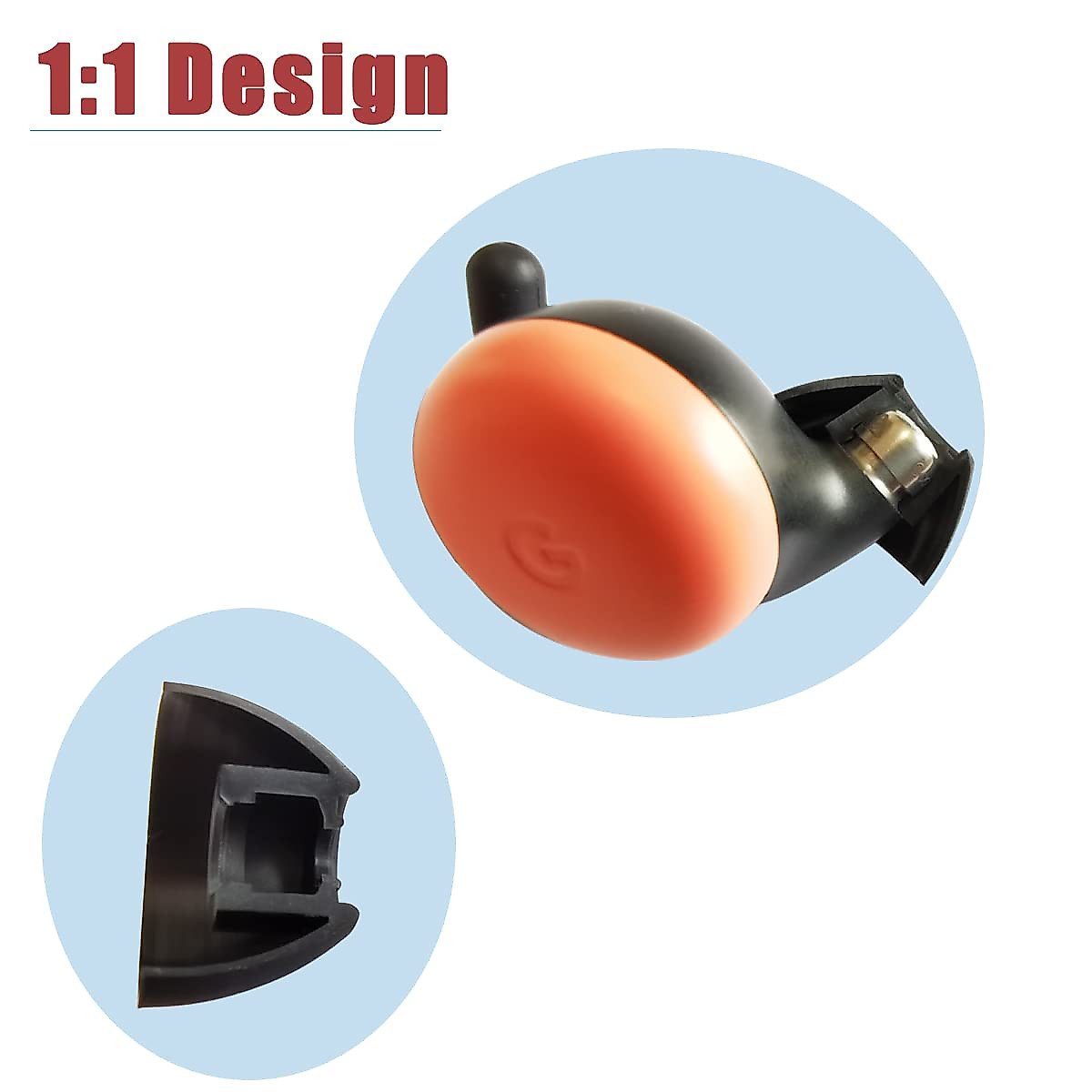 Luckvan Silicone Ear Tips for Google Pixel Buds A/Pixel Buds 2 Earbuds Tips Replacement for Google Buds Earbuds Tips Black