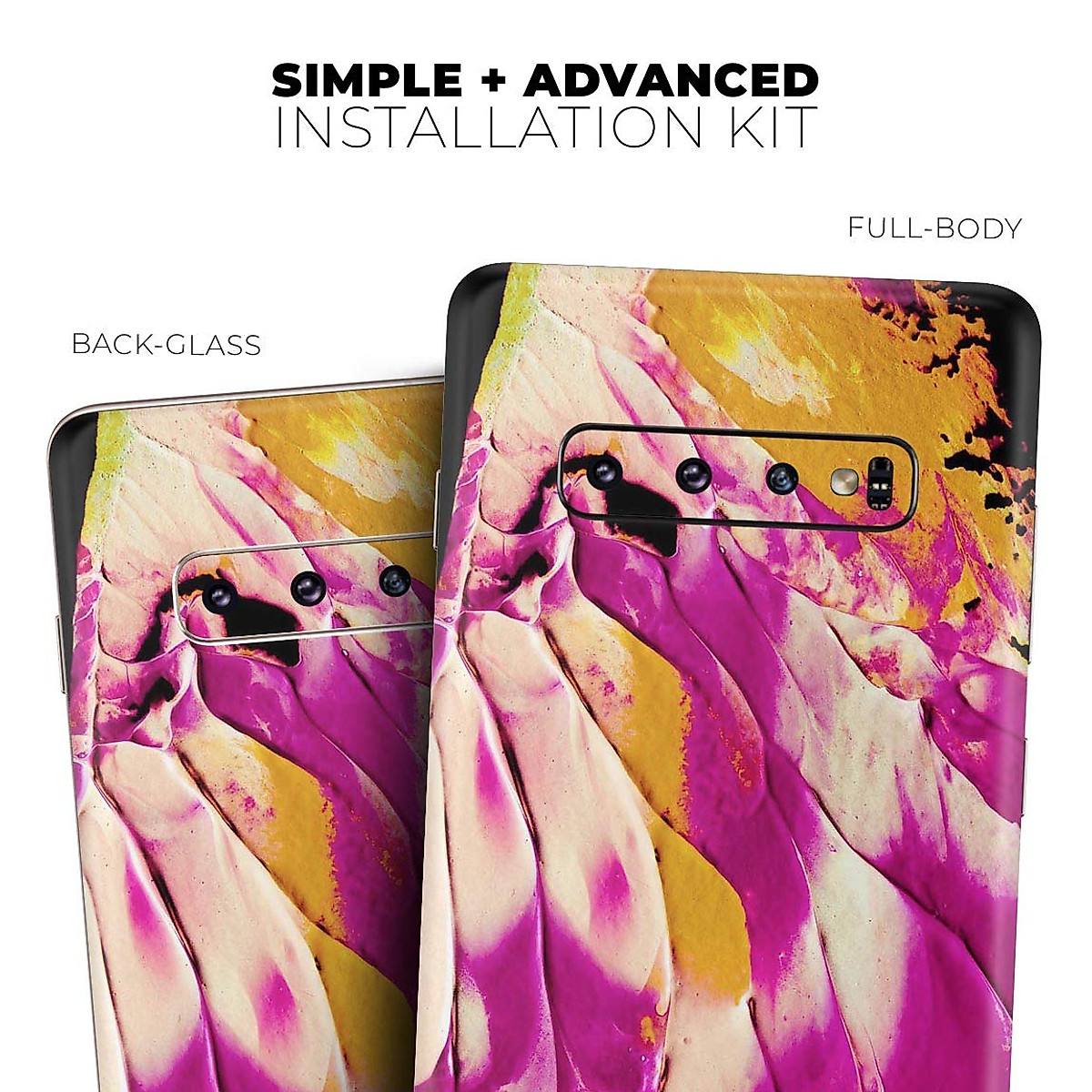 DesignSkinz Liquid Abstract Paint V15 Protective Vinyl Decal Wrap Skin Cover Compatible with The Samsung Galaxy S20 (Screen Trim & Back Glass Skin)